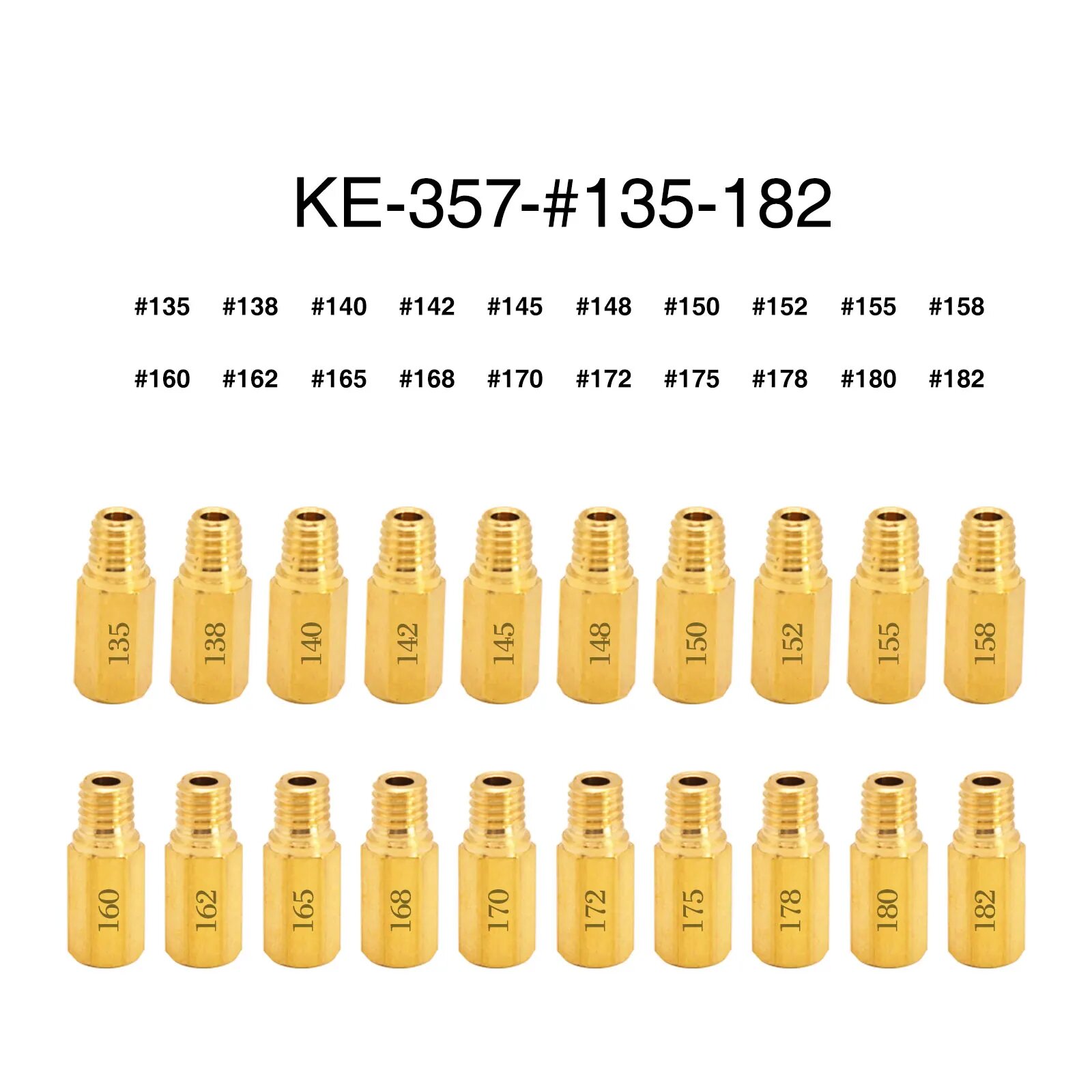 Форсунки карбюратора ZSDTRP KE-357-#135-182, 20 шт.