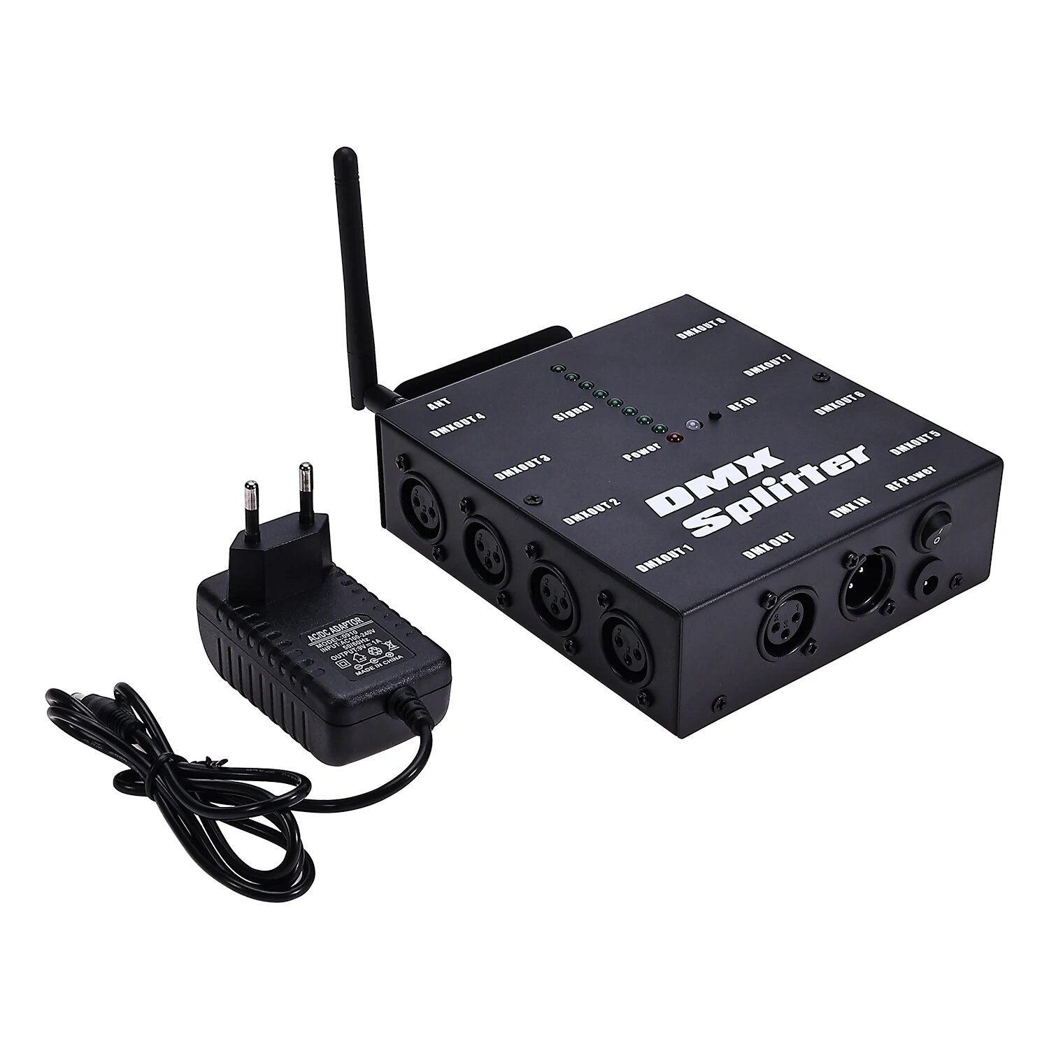 Беспроводной DMX512 оптический сплиттер szwiyxe 8CH Вилка стандарта Великобритании, DMX512 Splitter