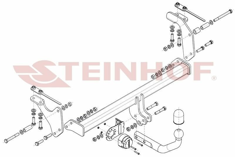Фаркоп на Suzuki Jimny (A6G) 07/2018- без подрезки бампера (паспорт и сертификат в комплекте)(без электрики) Steinhof. S-428