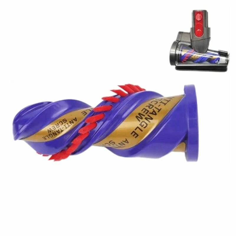 Конический валик для мини-щетки пылесоса Dyson с защитой от наматывания волос. Ролик щетки с системой Anti-Tangle Comb для диванов, матрасов и уборки шерсти животных.