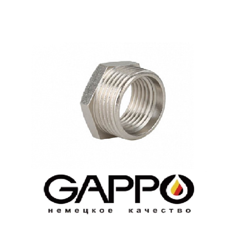 Футорка НР-ВР никелированная 1" х 1/2", Gappo G2219.0604 / НС-1441831