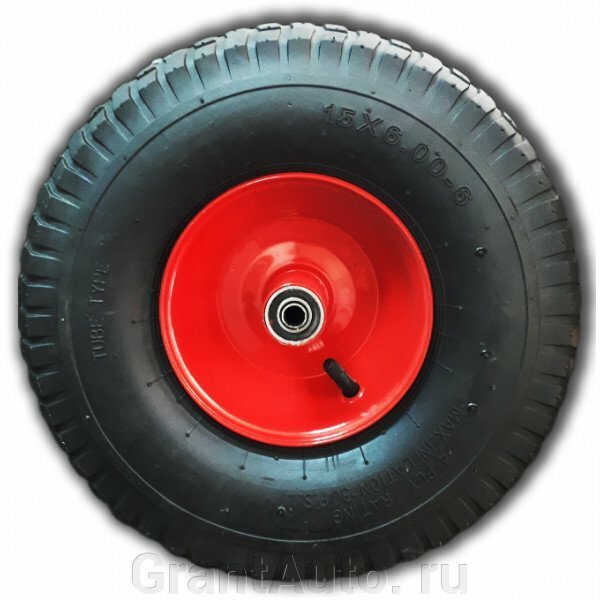 Колесо пневмо 400мм, симметричная ступица VicArt 6,5х80 D16 сим