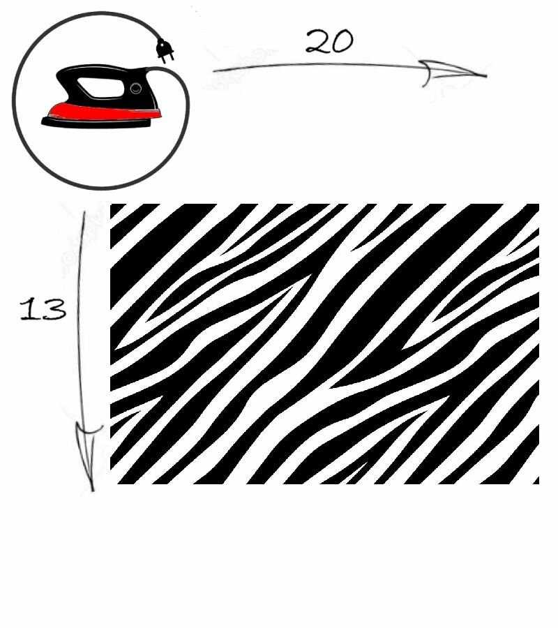 Термотрансфер "Пятна зебра" без фона, 20х13см наклейка на одежду