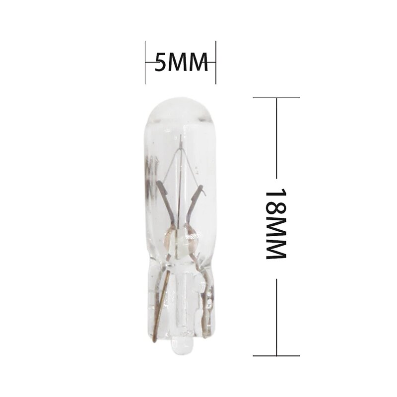 10/20 шт. T5 1,2 Вт 2 Вт W3W T10 W5W Галогенная лампа Автомобильные приборные фонари Приборная панель Предупреждающий светодиодный индикатор Центральный свет управления