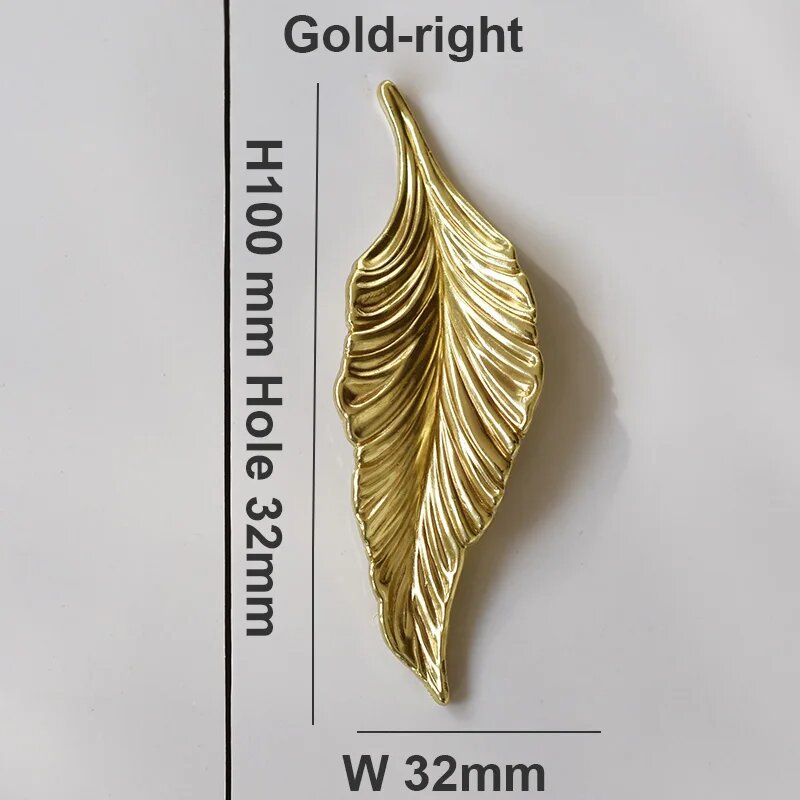 Ручки для шкафов IHOMCASA латунные с золотом Gold right