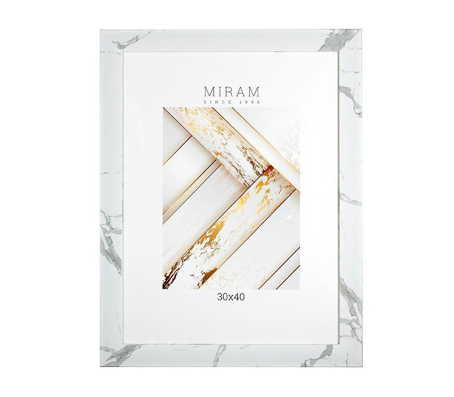 Фоторамка Мирам 30х40 см, белый мрамор