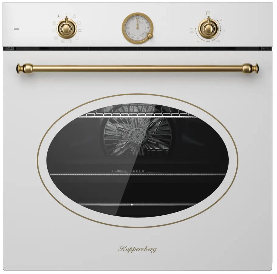 Электрический духовой шкаф Kuppersberg SR 610 W 59 см, 80 л гриль конвекция, белый