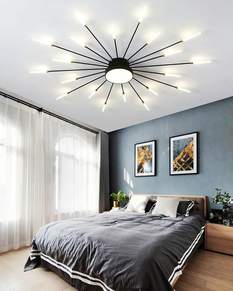 Люстра подвесная BOWON-20+1 черный, Нейтральный свет 4000K, LED, 24 Вт -hz