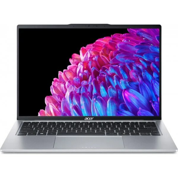 Ноутбук Acer Swift Go 14 SFG14-73 14", IPS, Intel Core Ultra 7 155H 1.4ГГц, 16-ядерный, 16ГБ LPDDR5x, 1ТБ SSD, Intel Arc, Windows 11 Home, серебристый (nx. kv4cd.001)