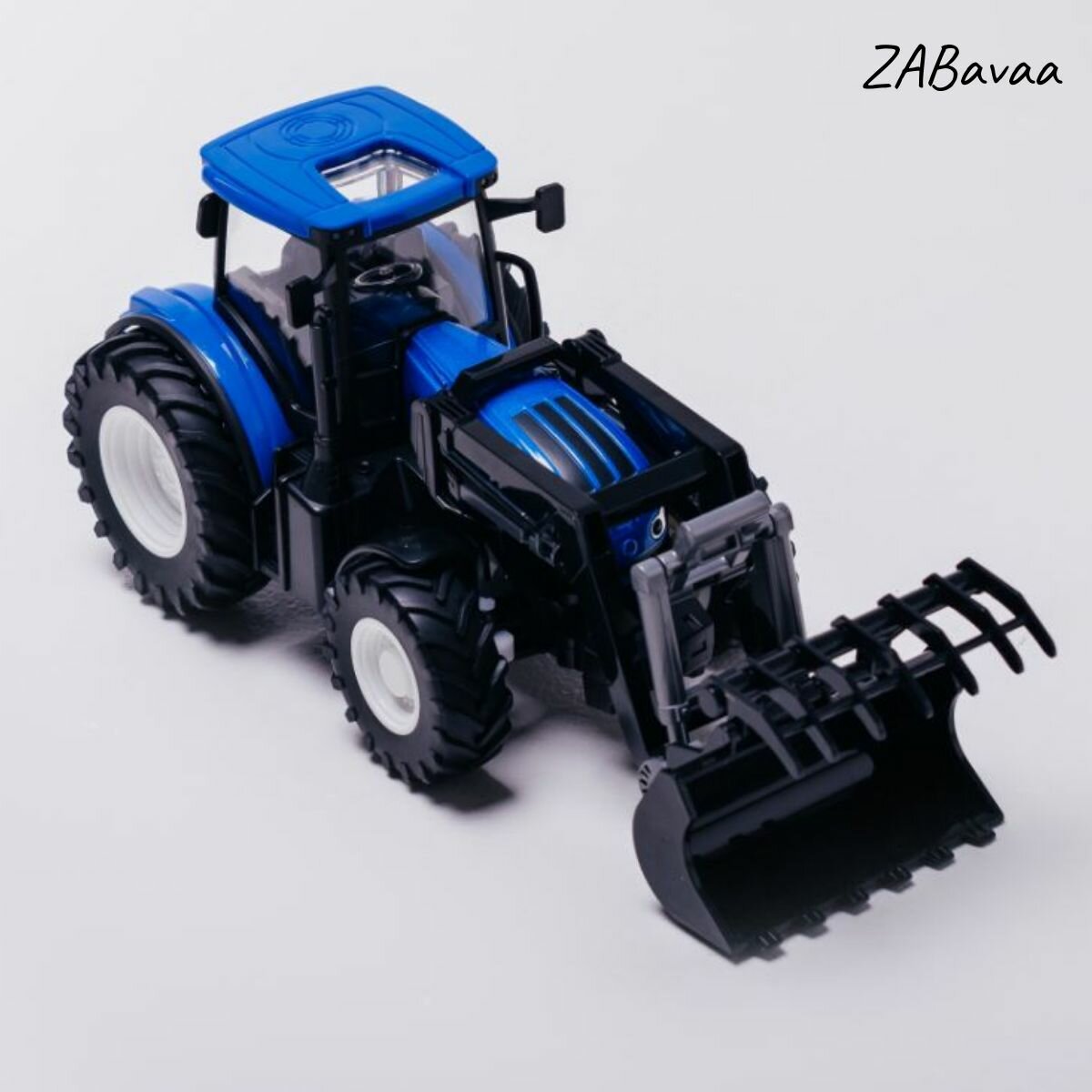 Машинка на пульте управления синий трактор
