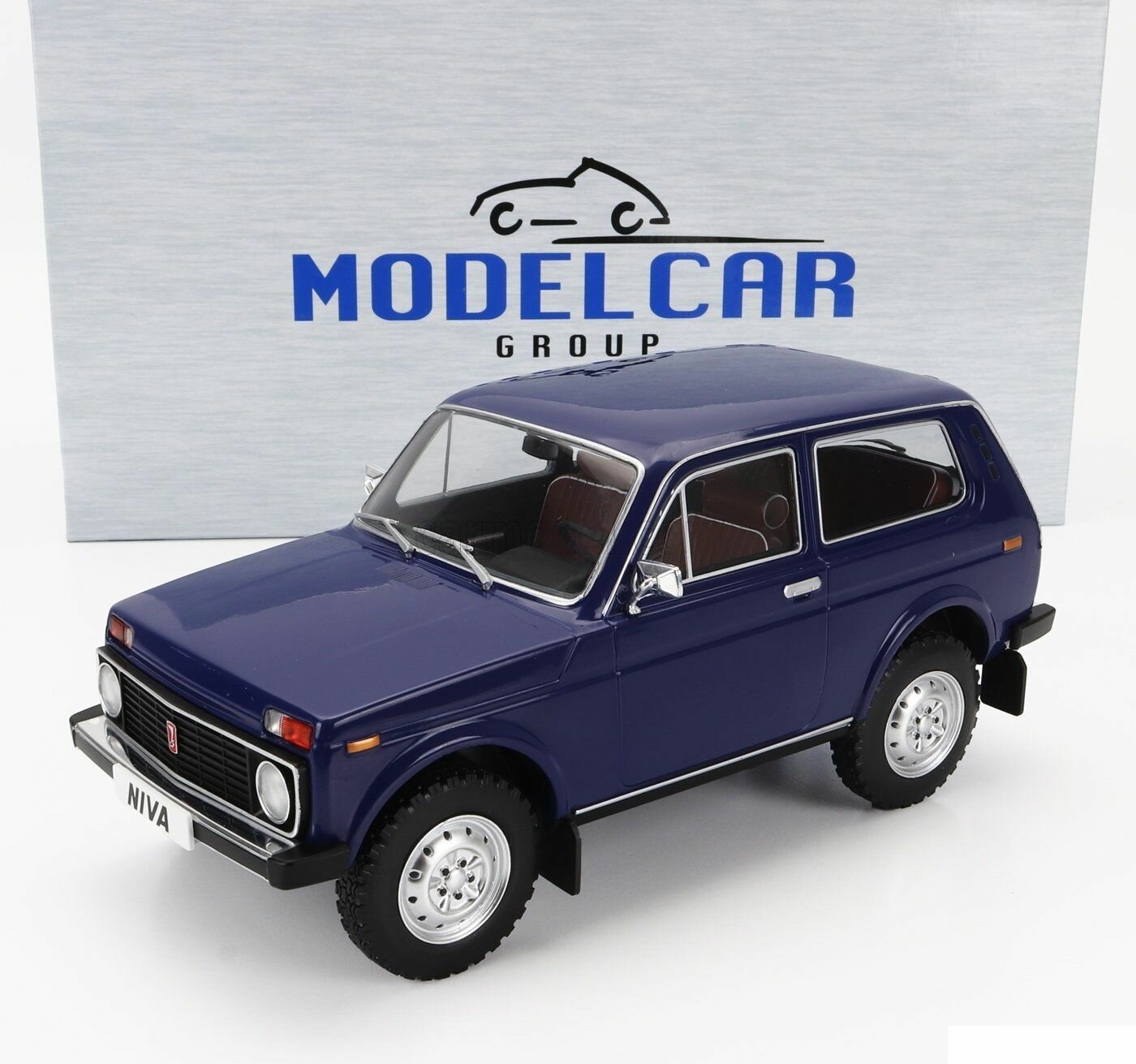 Волжский 2121 "нива" 4х4 1978 Тёмно-Синий, масштабная модель коллекционная