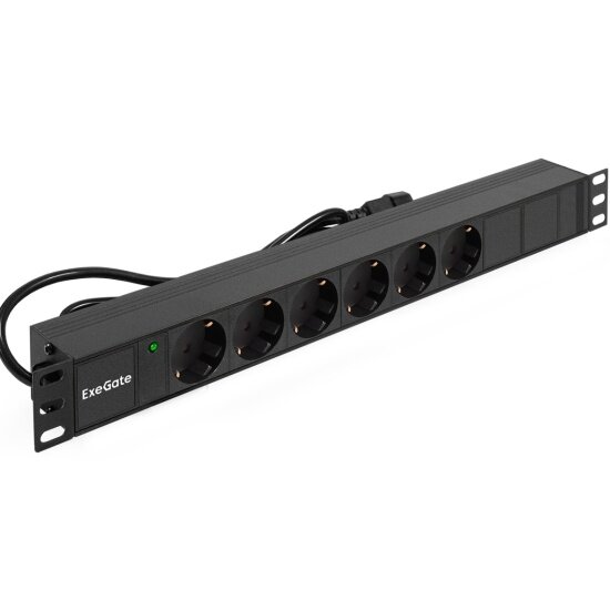 Блок розеток Exegate ServerPro PDU-19H604 Al-6S-C14-2.5CU (EX280829RUS)