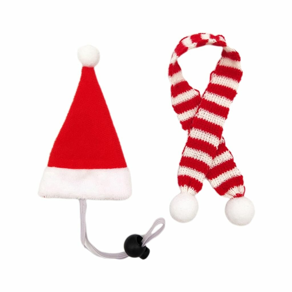 1 комплект, рождественская шапка с курицей и домашним животным, шарф, мини-зеленый маленький зверек Санта-Клауса регулируемым ремешком на подбородке