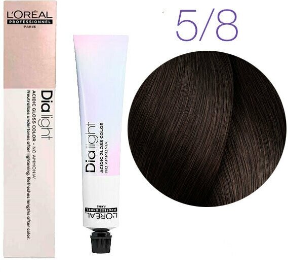 Полуперманентный краситель LOREAL PROFESSIONNEL Dia light, 50 мл 5,8