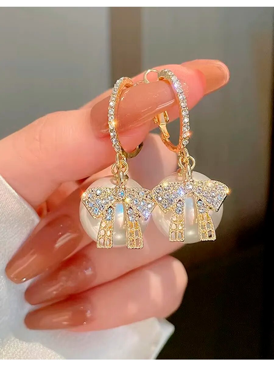 Серьги, жемчуг имитация