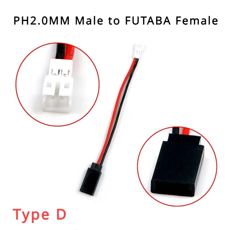 Кабель переходник PH2.0 на JR/FUTABA 5 PCS, Type D