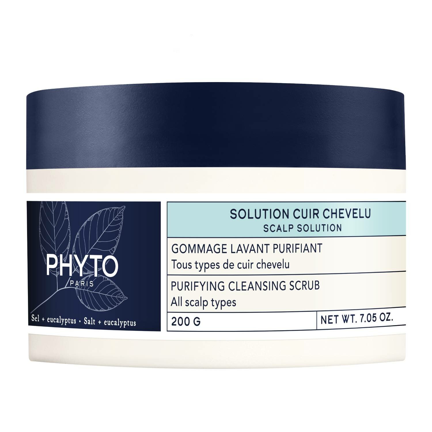 PHYTO SCALP SOLUTION очищающий скраб для кожи головы, 200 гр