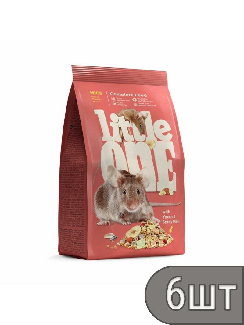 Little One Набор 6 шт Корм для мышек, 400г 2.4 кг