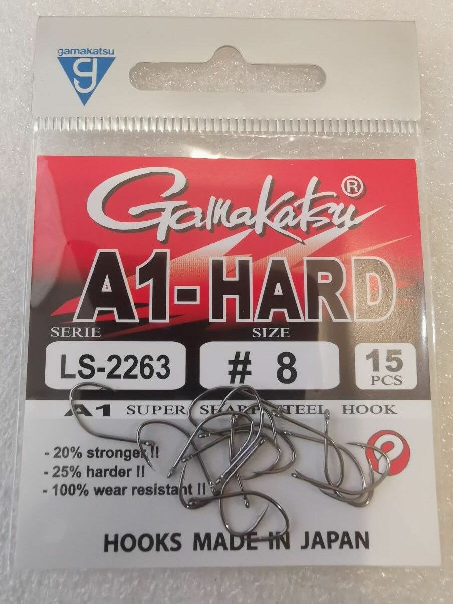 Крючок Gamakatsu A1-HARD LS-2263 №8 (15шт)
