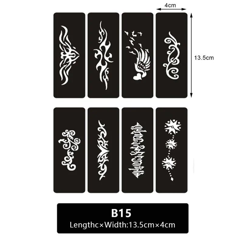 Трафареты для татуировок LAIKOU 29 стилей B15