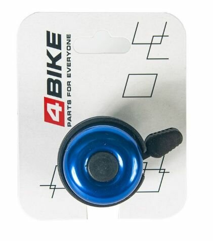 Велозвонок 4BIKE BB3207-Blu алюминий+пластик, D-40мм, голубой