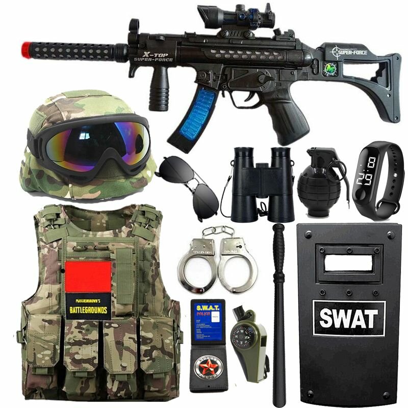 Детский набор игрушечного оружия Спецназ Куры, пластик, белый, 1000г