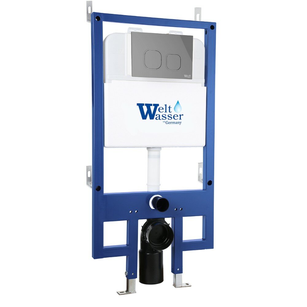 Инсталляция для унитаза WeltWasser Amberg 10000013447 с черной кнопкой