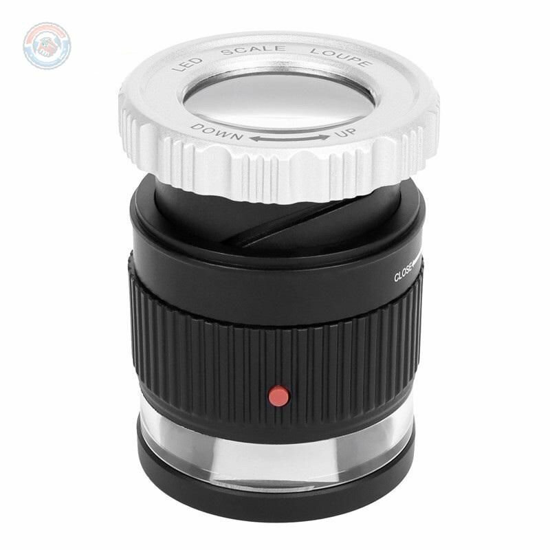 30-кратная ювелирная лупа с подсветкой для точной работы, увеличитель с LED и UV фонарями, удобный и стильный аксессуар