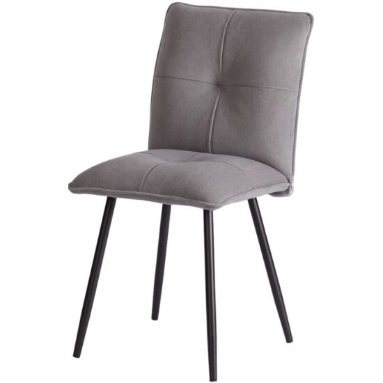 Стул Комус Мебель Flip велюр , 41х55х88, серый/черный
