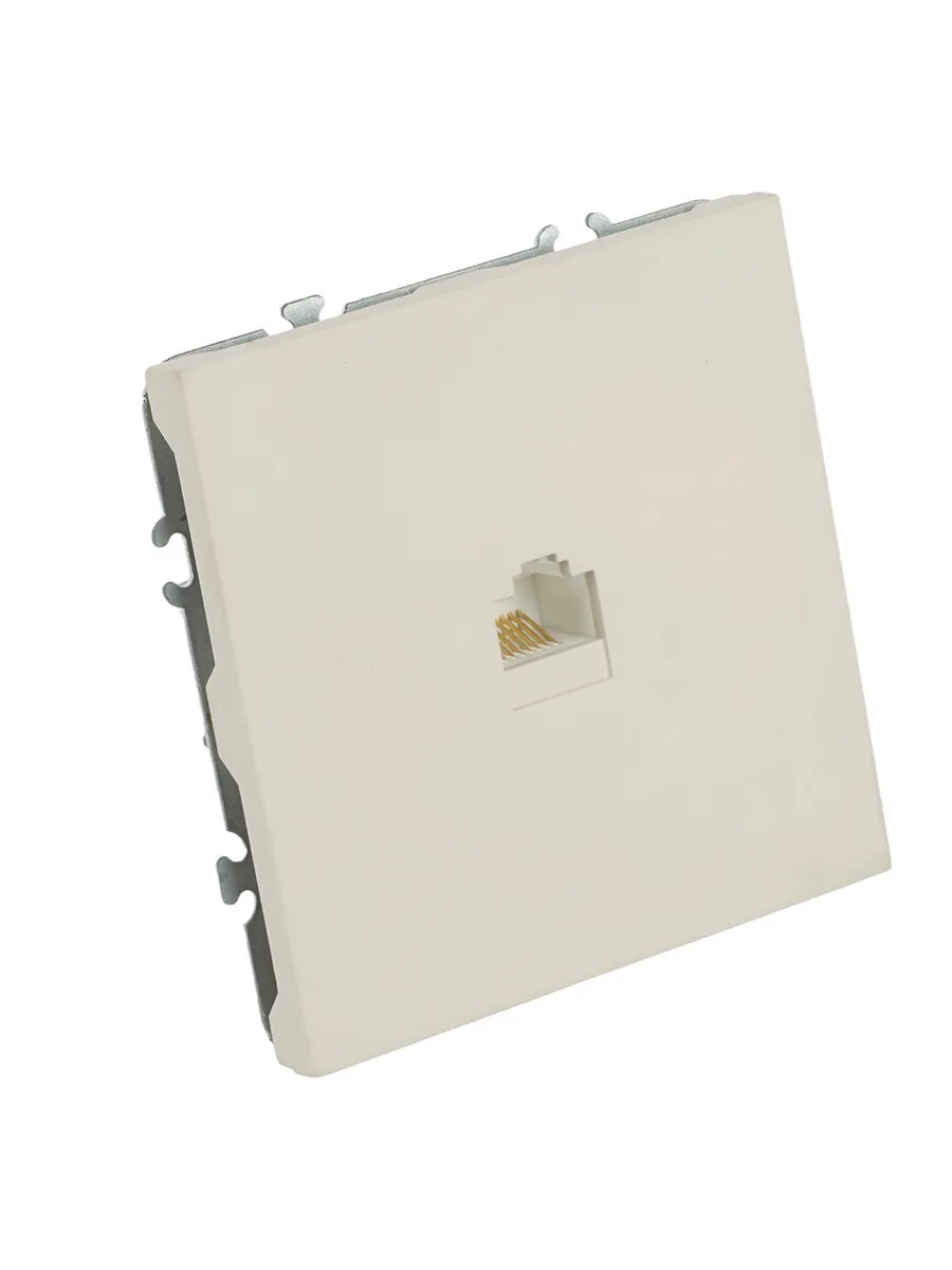 Розетка компьютерная одинарная RJ-45 Эмили кашемир