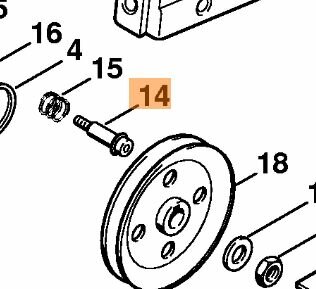 Винт натяжной TS400,460,510,760 STIHL оригинал