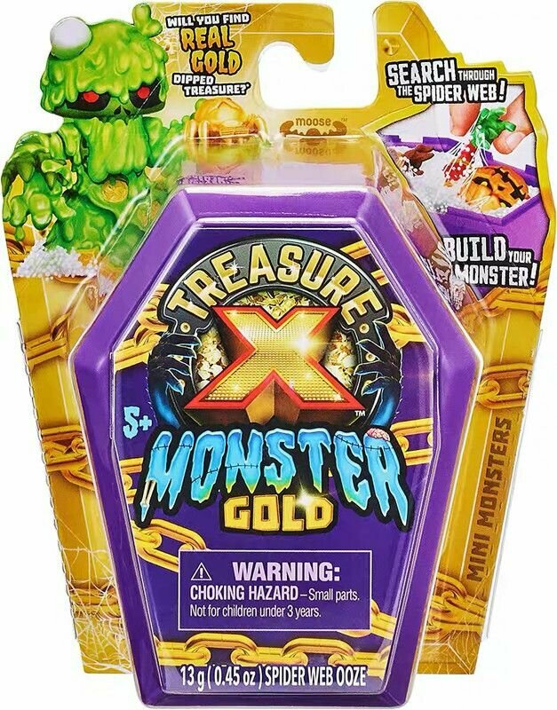 Мини-гроб Treasure X Monster Gold - Monster Hunters Unboxing Adventure, набор из одной упаковки - стили могут отличаться в зависимости от 2 наклеек My Outlet Mall