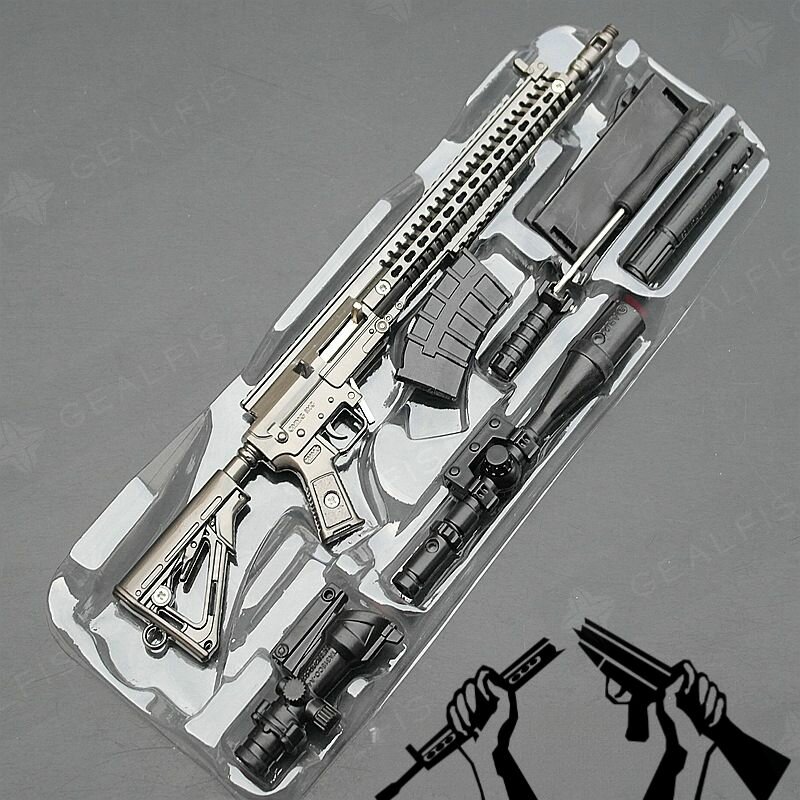Мини AKM модель оружия Battlefield PUBG серия брелок M416 AWM AKM 98K M24 M16