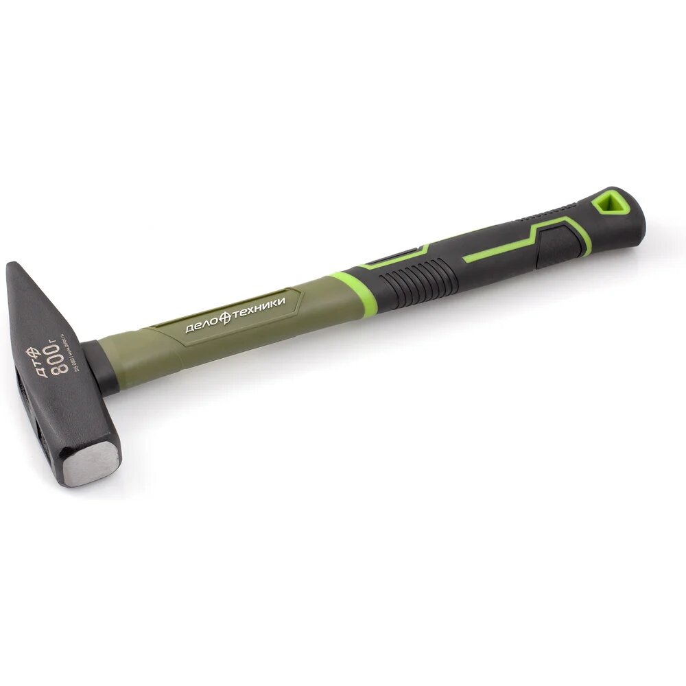 Слесарный молоток Дело Техники с фиберглаcсовой рукояткой 800г 315080, 370 мм, красный