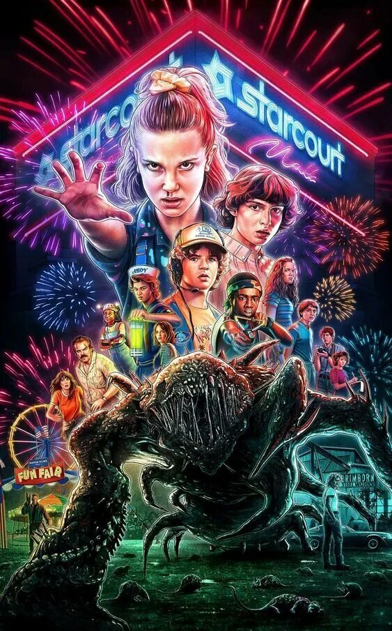 Алмазная мозаика без рамки 40x50 см, сюжет Очень странные дела, набор для творчества и релакса, подарок и украшение интерьера, DIY алмазная вышивка для взрослых и подростков