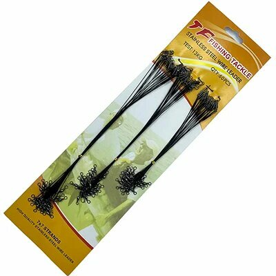 GHOTDA поводки из стальной проволоки для рыбалки 60 шт. Black