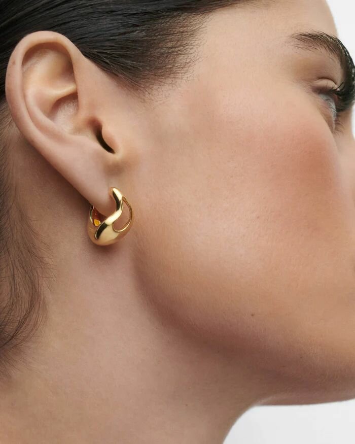 Серьги PDPAOLA, серебро, 925 проба, длина 1.9 см, , золотой — фото 1