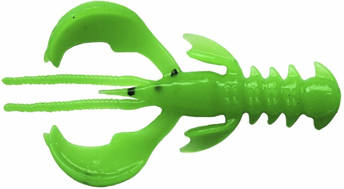 Мягкая Силиконовая приманка Yaby 80 мм, Зеленый/Clear Green, 5 шт. уп.