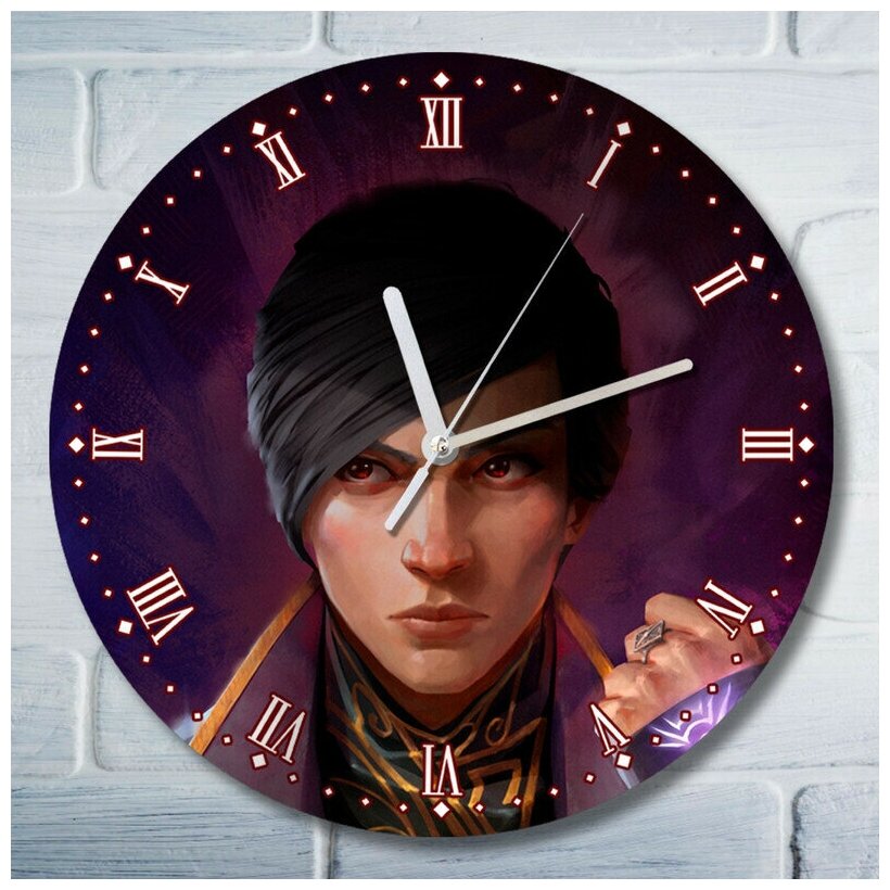 Настенные декоративные часы УФ с ярким рисунком, диаметр 28см Игры Dishonored 2 (PS, Xbox, PC, Switch) 2789