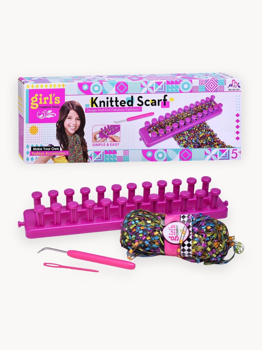 Набор творческая мастерская MBK-280Y "Радужный шарфик" в коробке