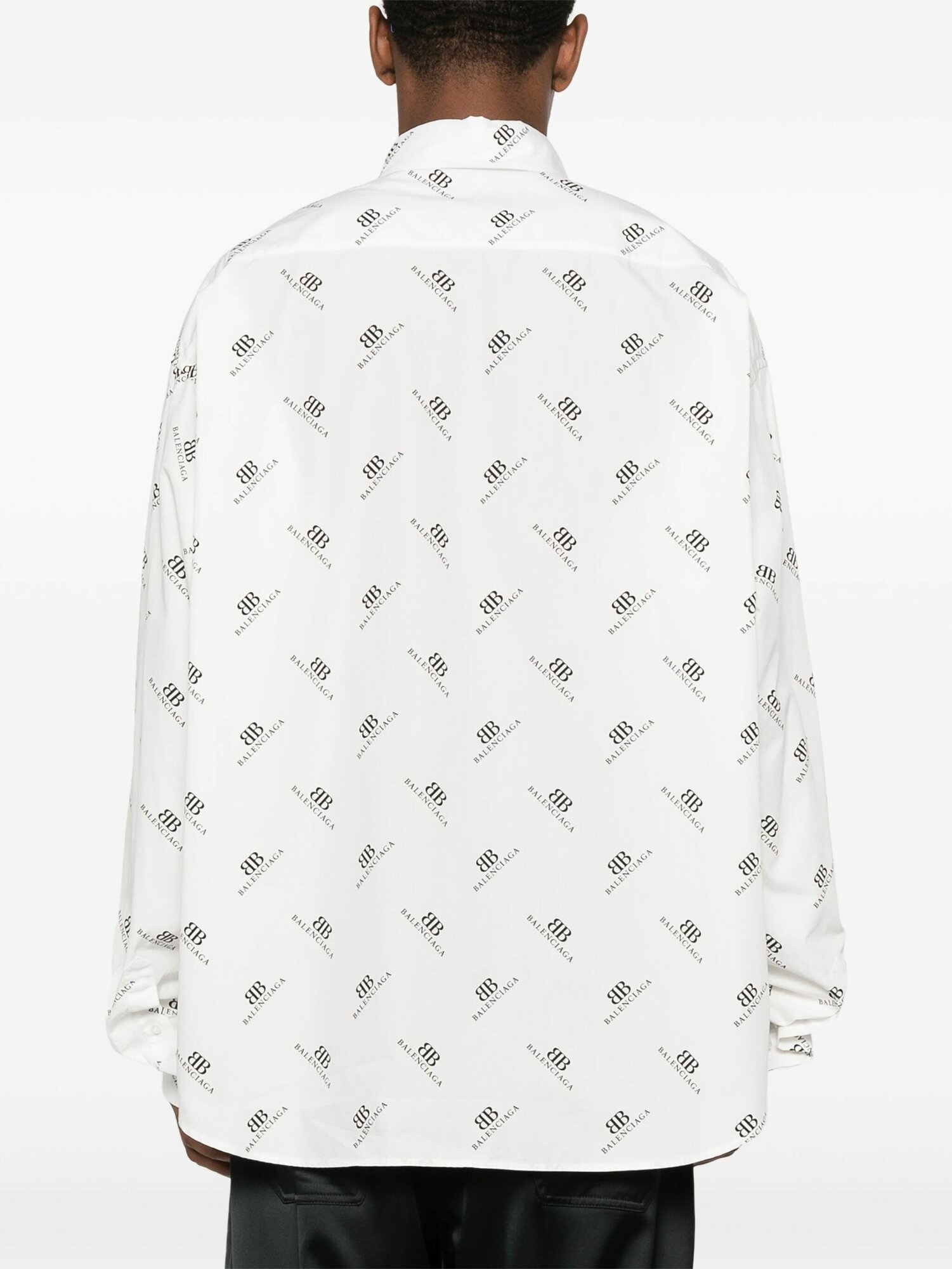 Футболка BALENCIAGA BB, размер M, бежевый/белый — фото 1