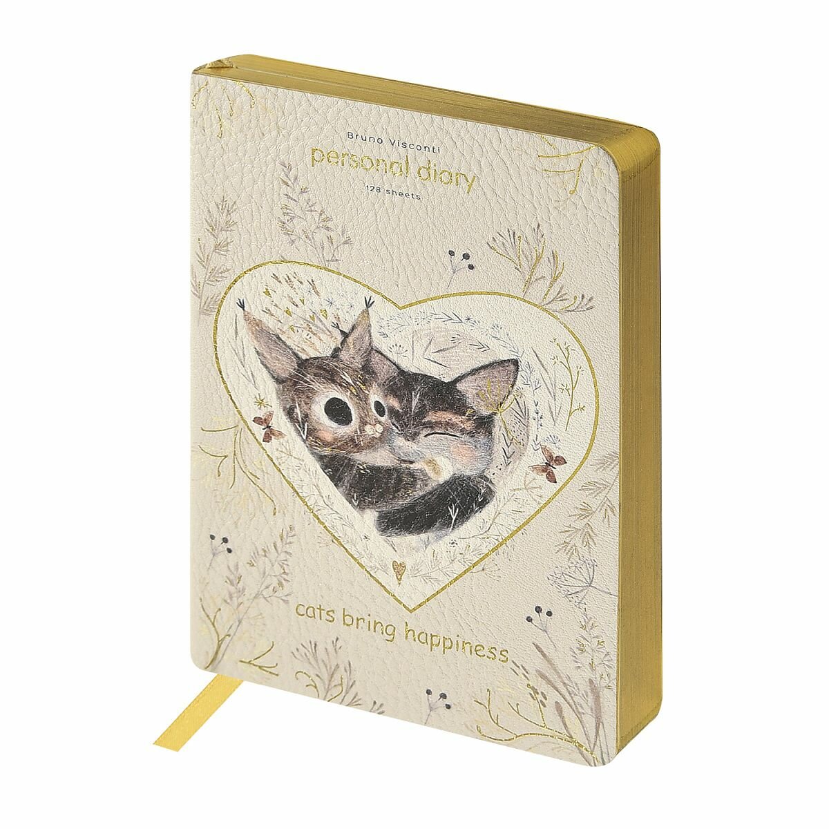 Ежедневник BrunoVisconti А6 "Котики приносят счастье" недатированный 256 стр.