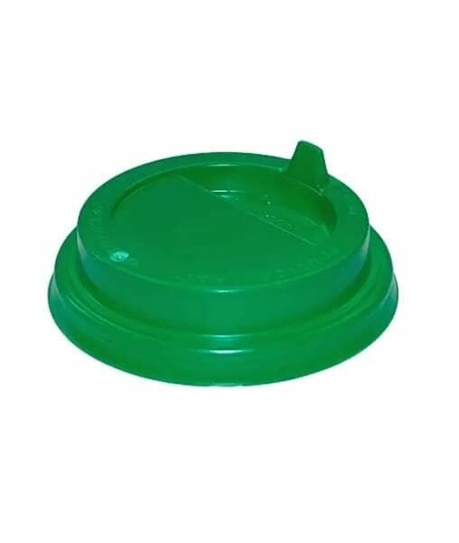 Пластиковая крышка для кофе с собой, зеленая, D-90мм, Грав, 100 шт.