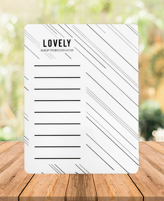 Планшет для наращивания ресниц LOVELY №1 Design, акрил,15х11,5 см