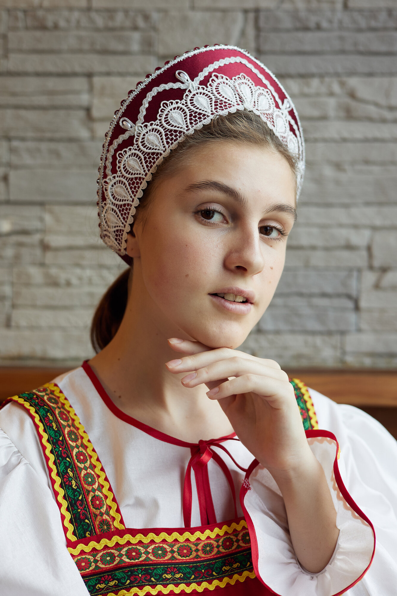 Забава Углич Кокошник "Девичий" (кружево)