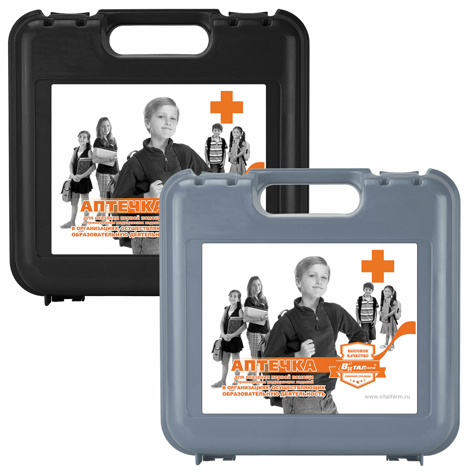 Аптечка для детских и учебных учреждений, по приказу №261н, виталфарм, пластиковый кейс, 54214