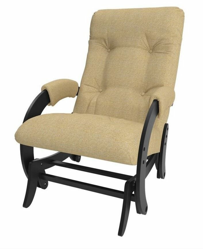 Кресло-глайдер Консул Мальта 3 Red Black бежевый, ткань, дерево, мягкое сиденье, с подлокотниками