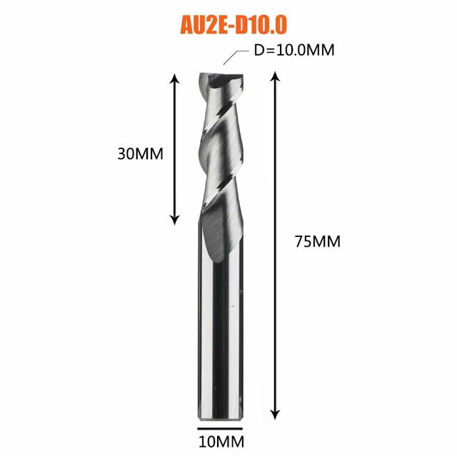 Dreanique двухзаходная фреза по алюминию для чпу (10х30х75х10 Z2) AU2E-D10.0 39751