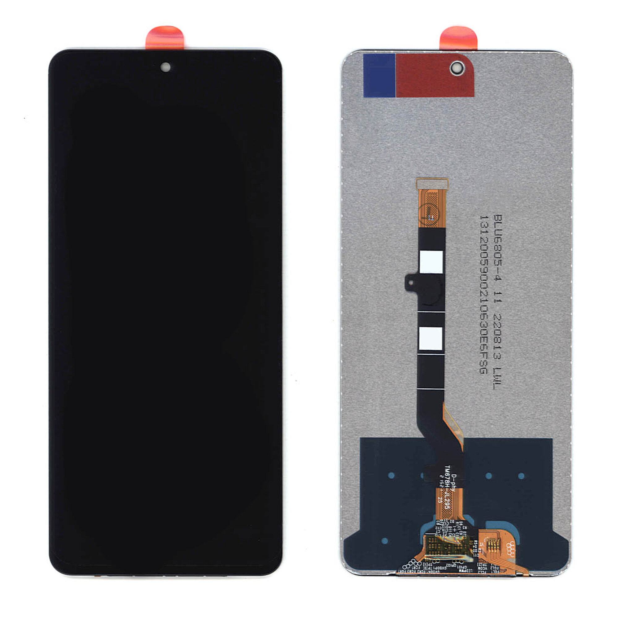 Дисплей (экран) в сборе с тачскрином для Tecno Camon 19 черный (Premium LCD) / 1080x2460