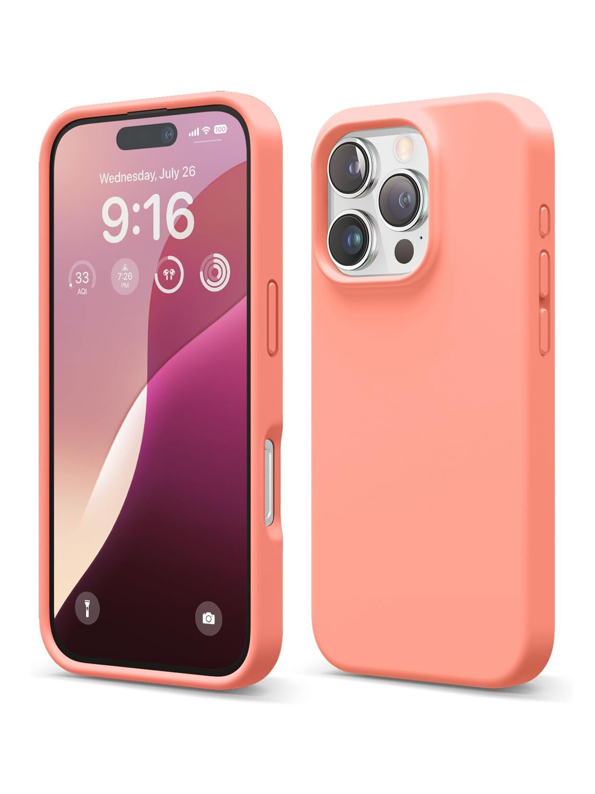 Elago для iPhone 16 Pro чехол Soft silicone (Liquid) Pomelo Pink
